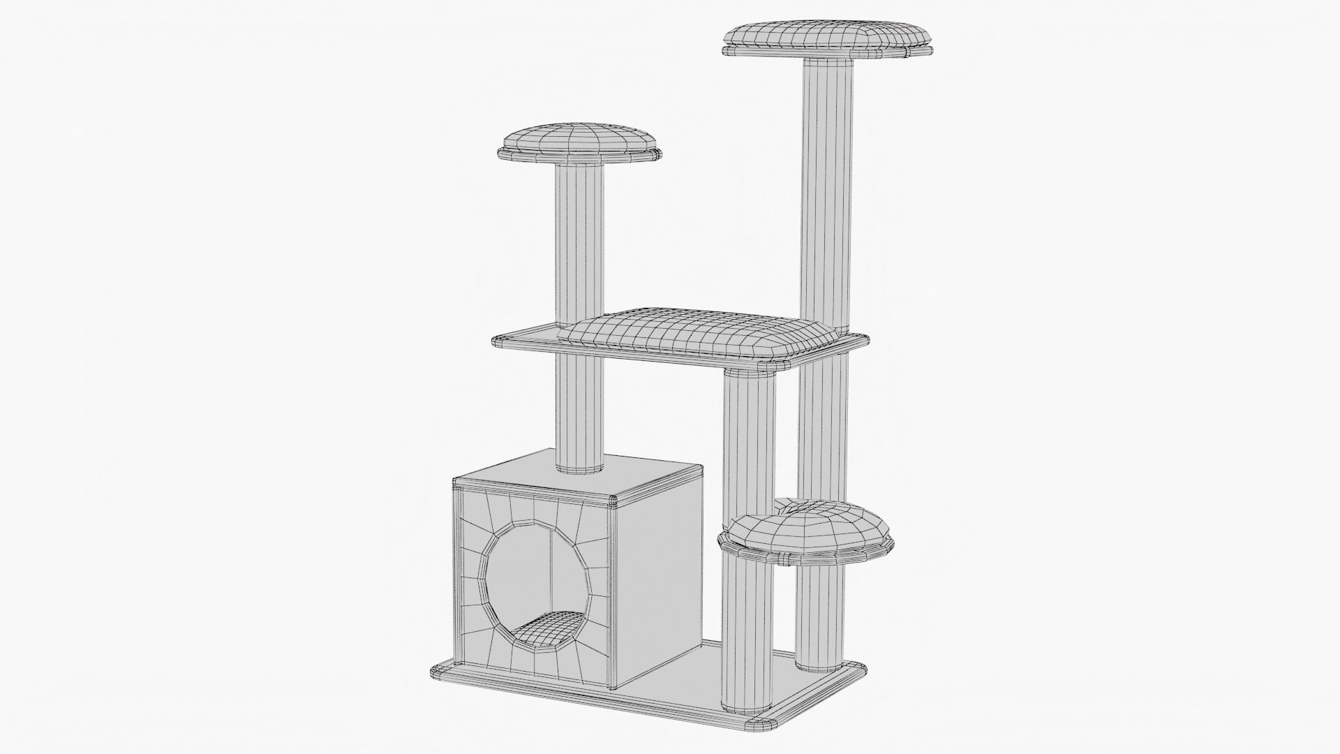 3D Cat House - TurboSquid 1987001