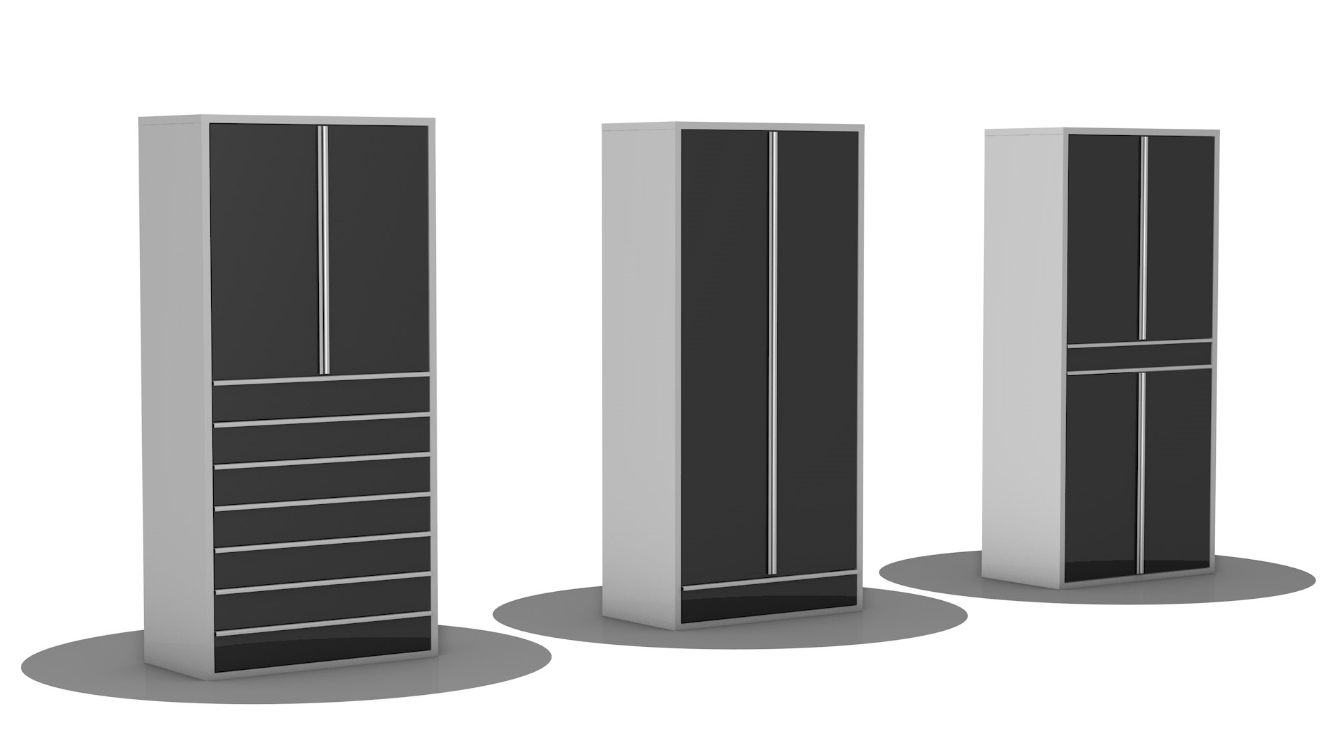 3D Model Three Cabinets Cupboard Garage Furniture - TurboSquid 2111327