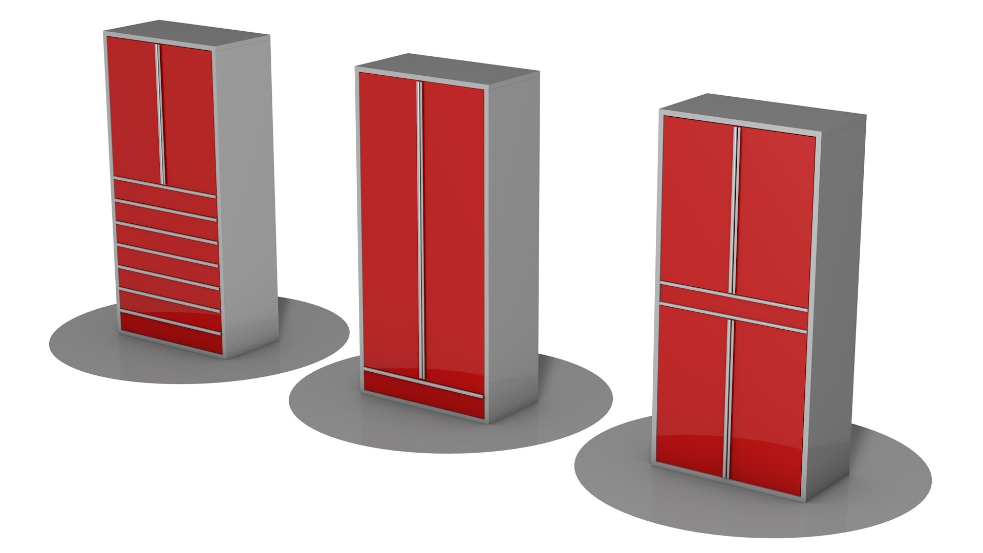 3D Model Three Cabinets Cupboard Garage Furniture - TurboSquid 2111327