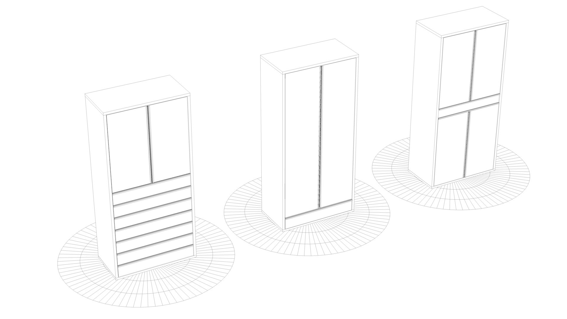 3D Model Three Cabinets Cupboard Garage Furniture - TurboSquid 2111327
