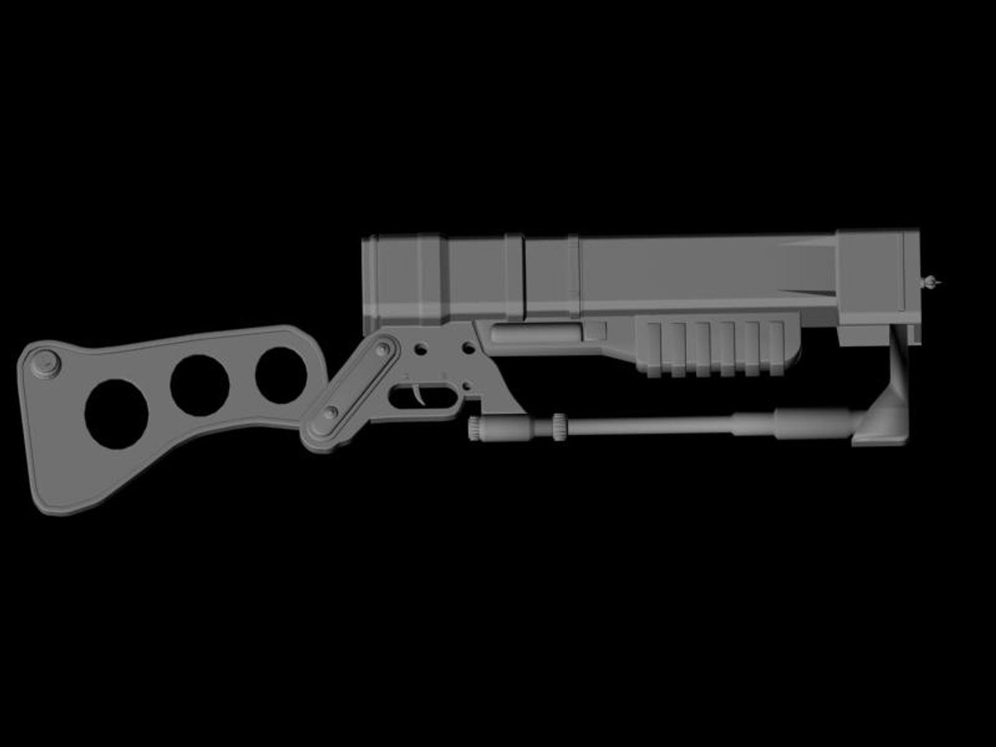 3d model of laser rifle