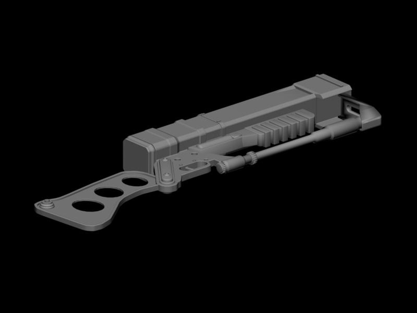 3d model of laser rifle