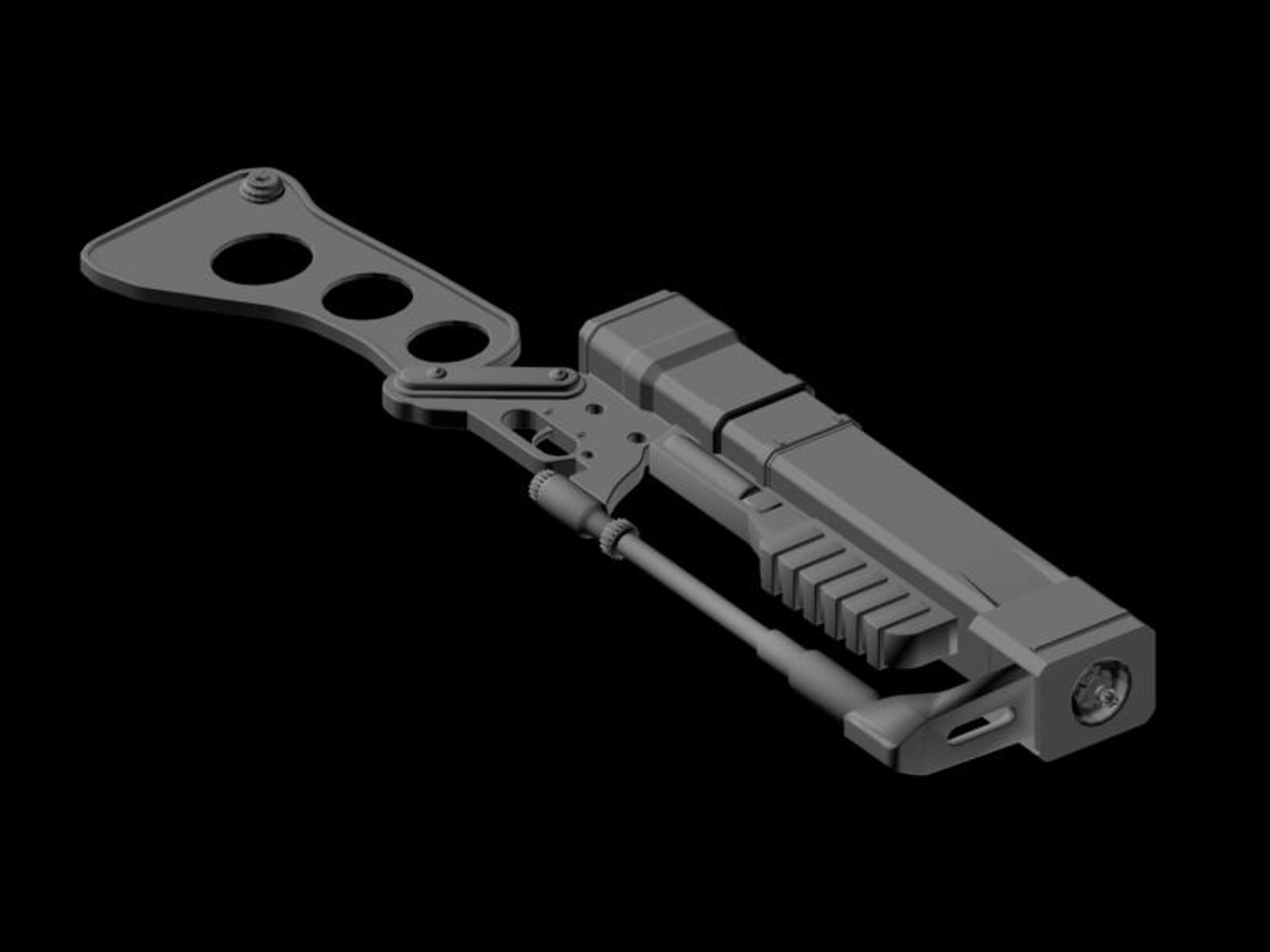 3d model of laser rifle