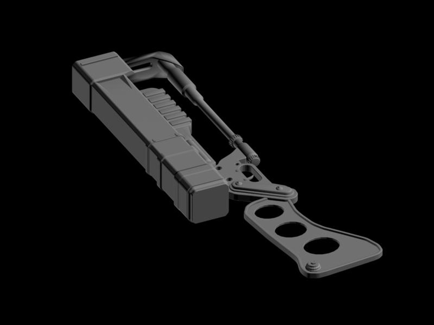 3d model of laser rifle
