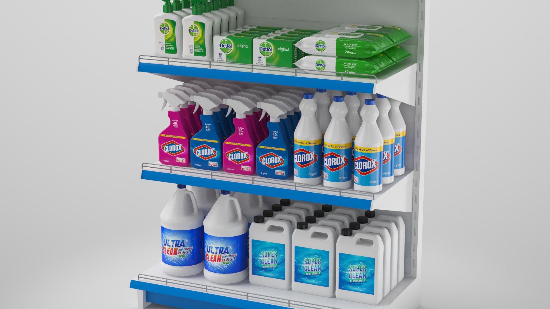 3D model Cleaning Supplies Shelves - TurboSquid 1770342