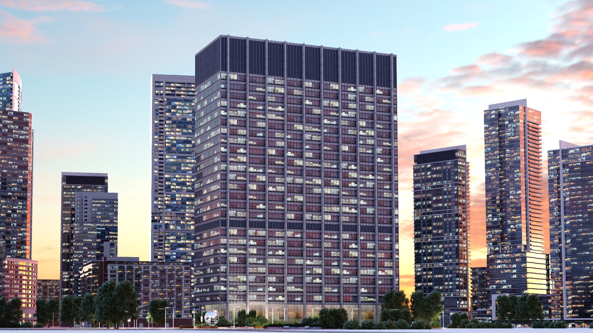 3D One Chase Manhattan Plaza V3 Model - TurboSquid 1756529