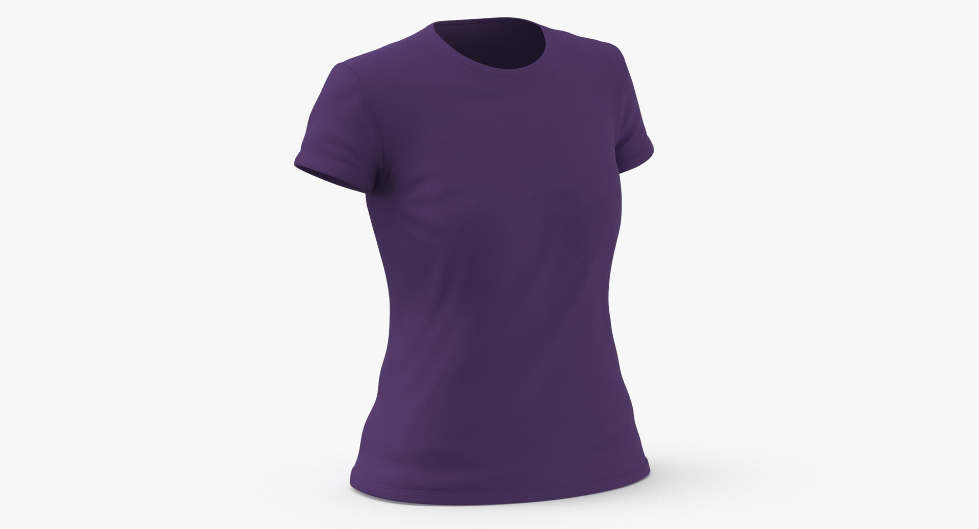 Female Crew Neck Worn Purple Model - TurboSquid 1731361