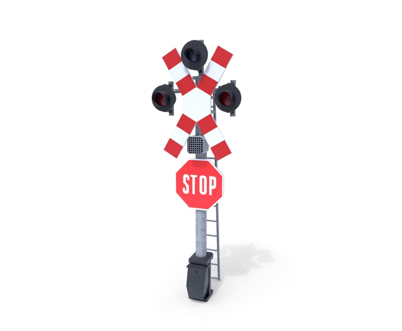 Railway Crossing Traffic Light 3D Model - TurboSquid 1448340