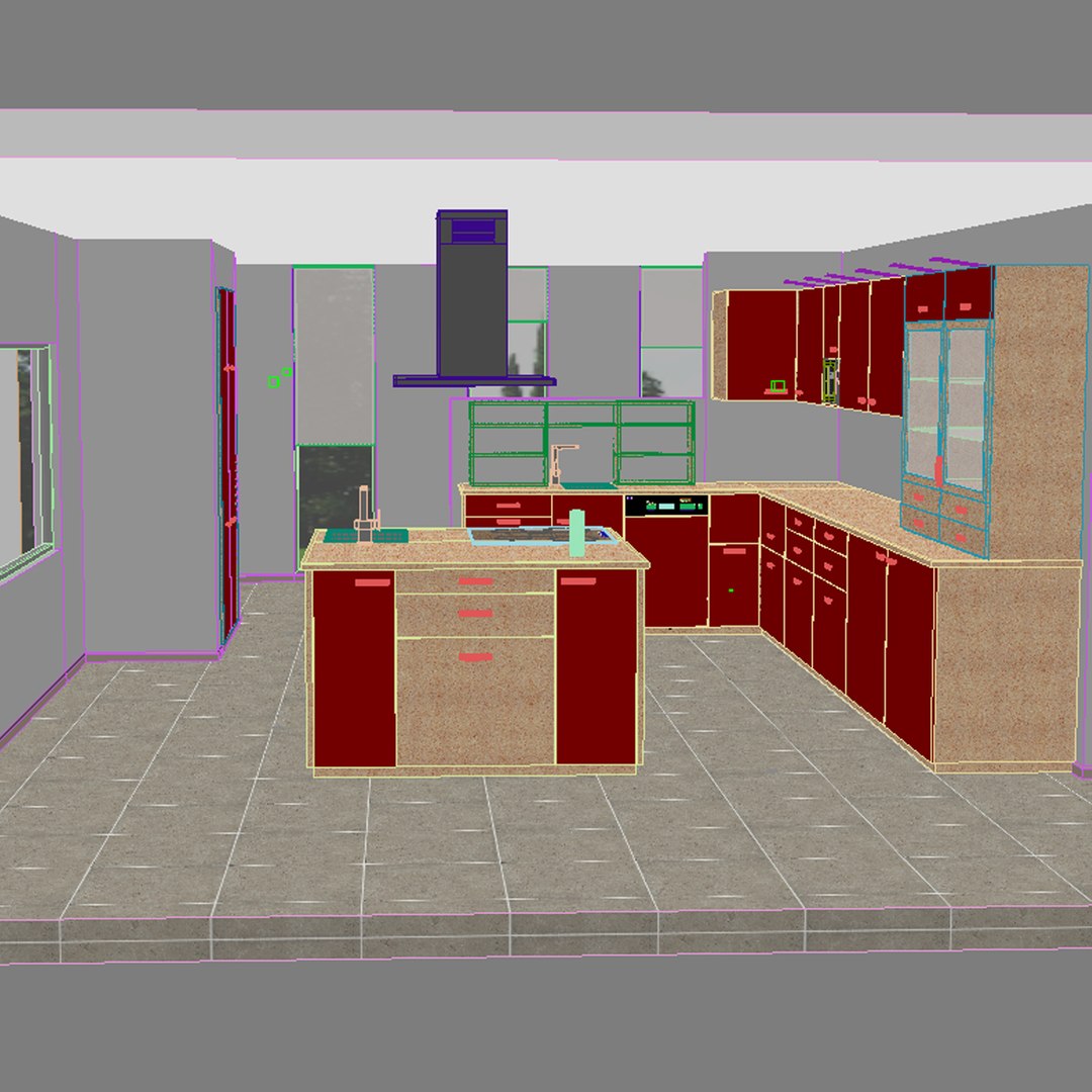 Modern Kitchen 3d 3ds