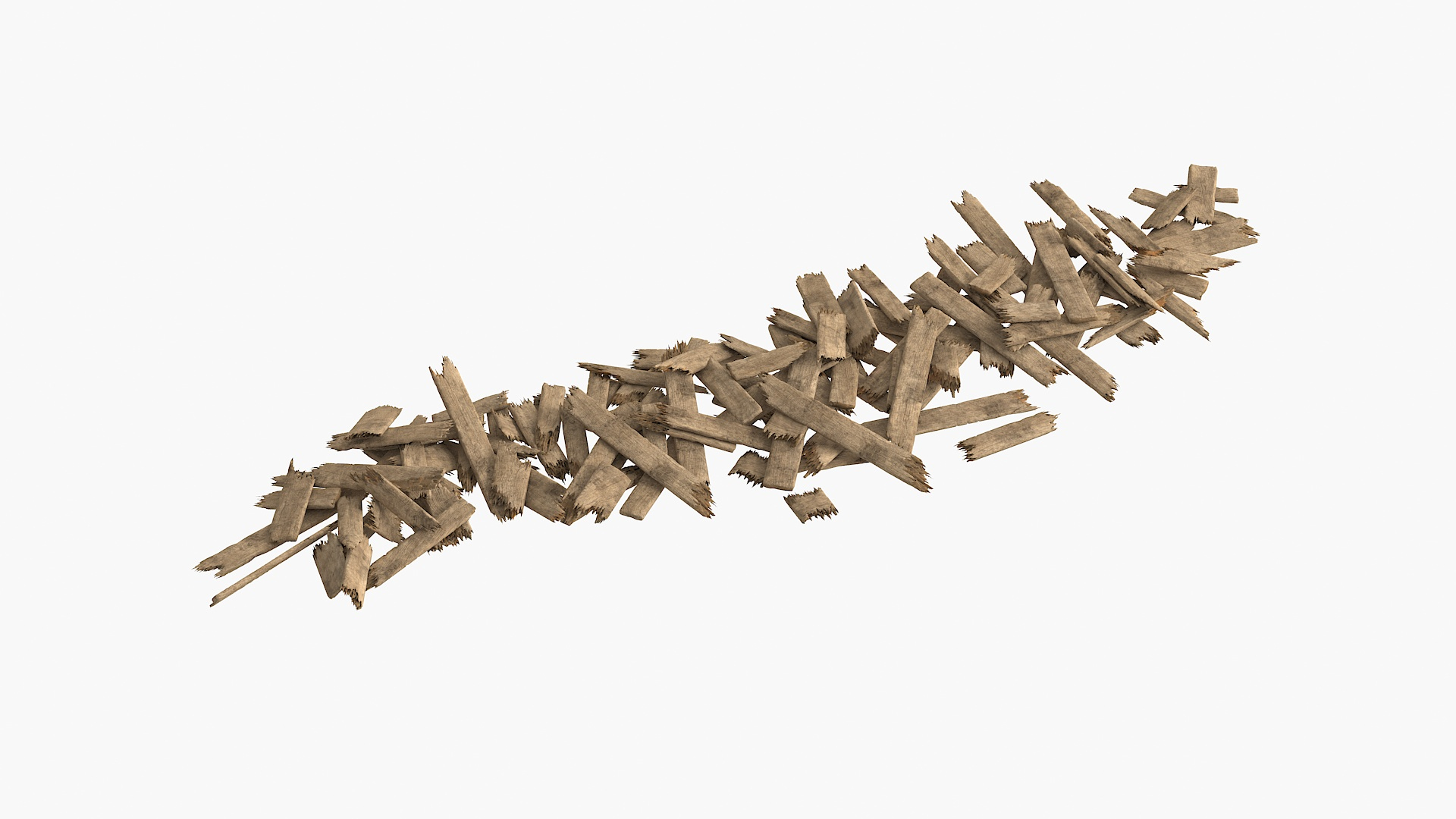 3D Wood Plank Debris 3 Model - TurboSquid 2139914