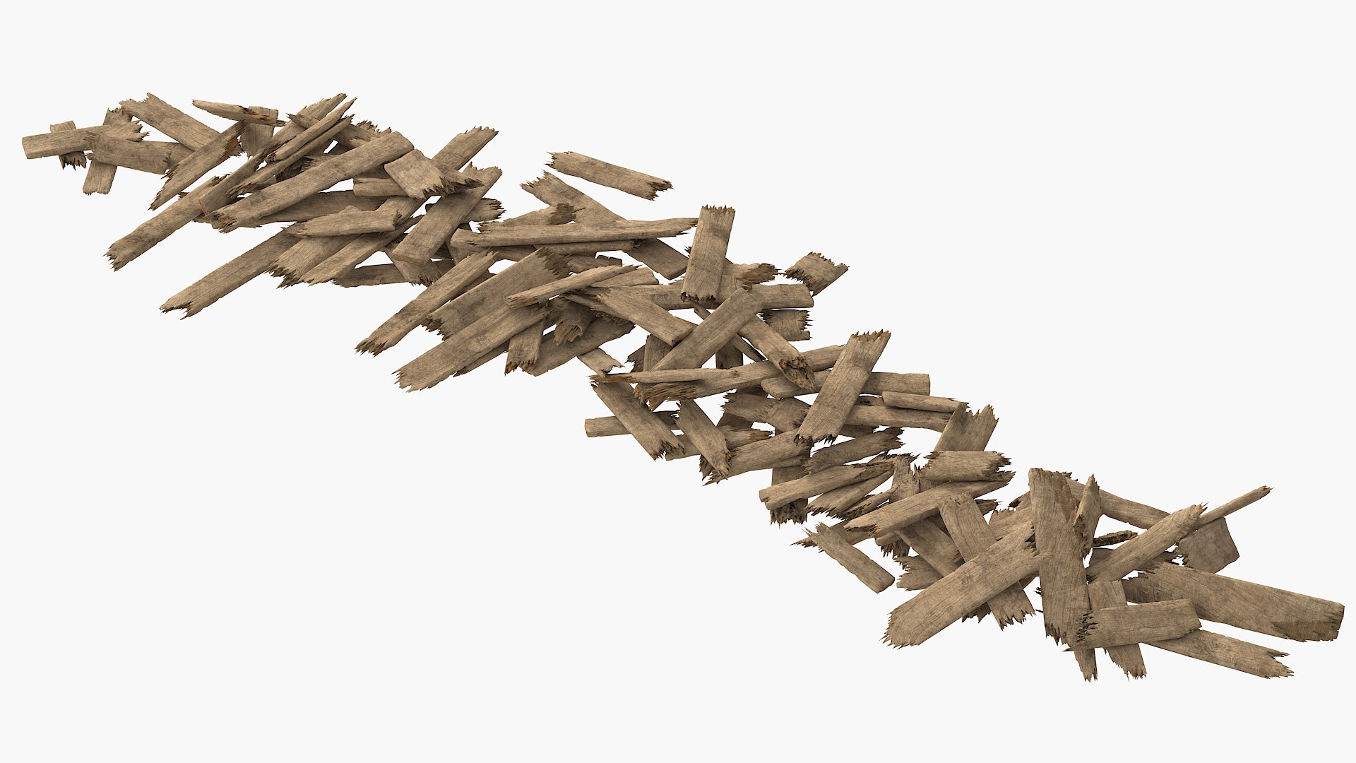3D Wood Plank Debris 3 Model - TurboSquid 2139914