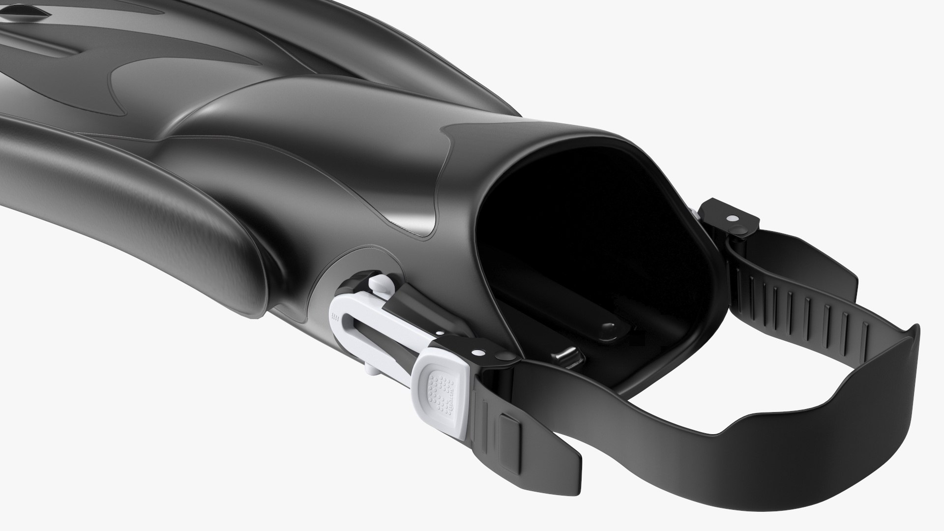 3D Black Open Heel Split Fin Model - TurboSquid 2147246