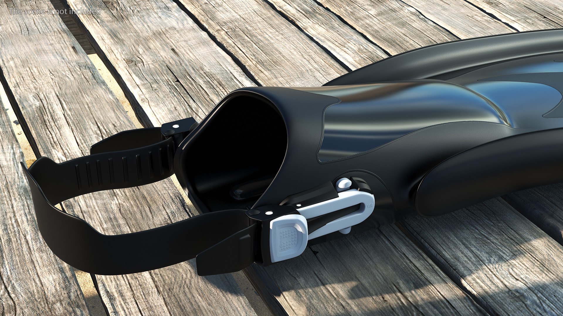 3D Black Open Heel Split Fin Model - TurboSquid 2147246