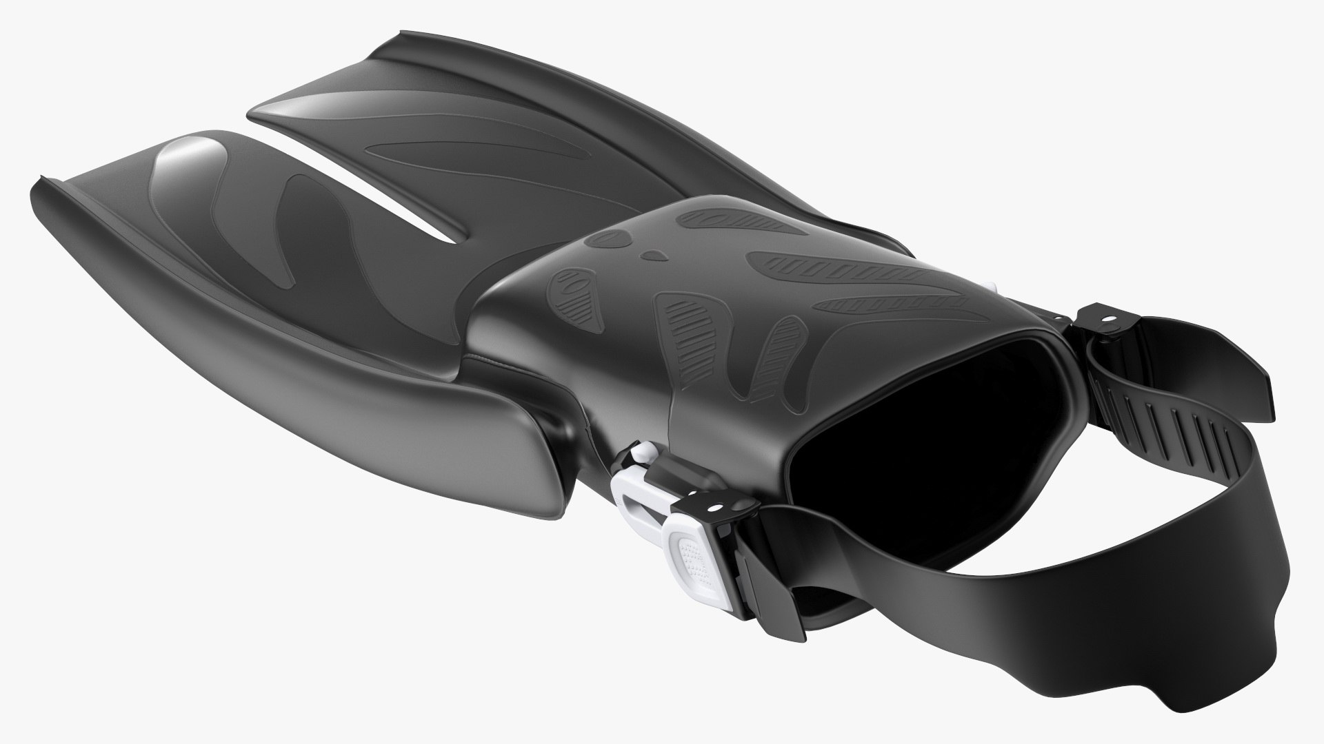 3D Black Open Heel Split Fin Model - TurboSquid 2147246