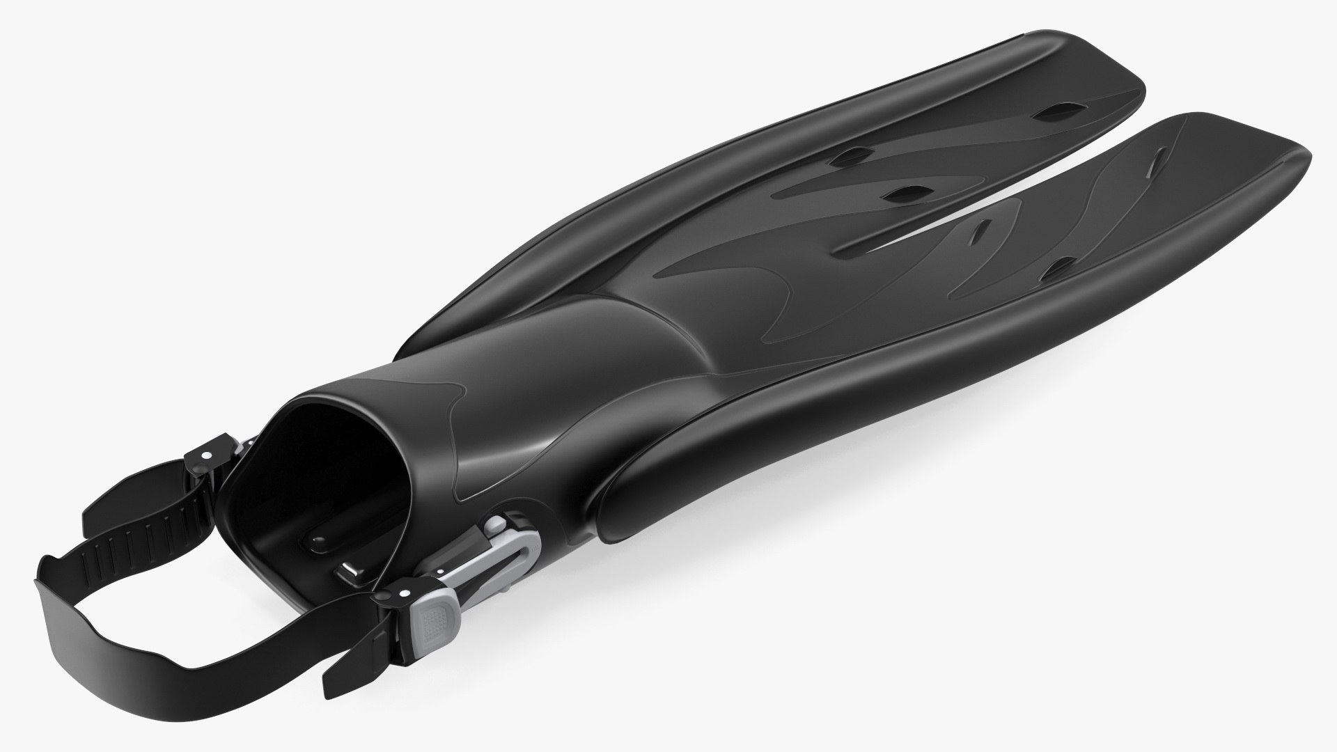 3D Black Open Heel Split Fin Model - TurboSquid 2147246