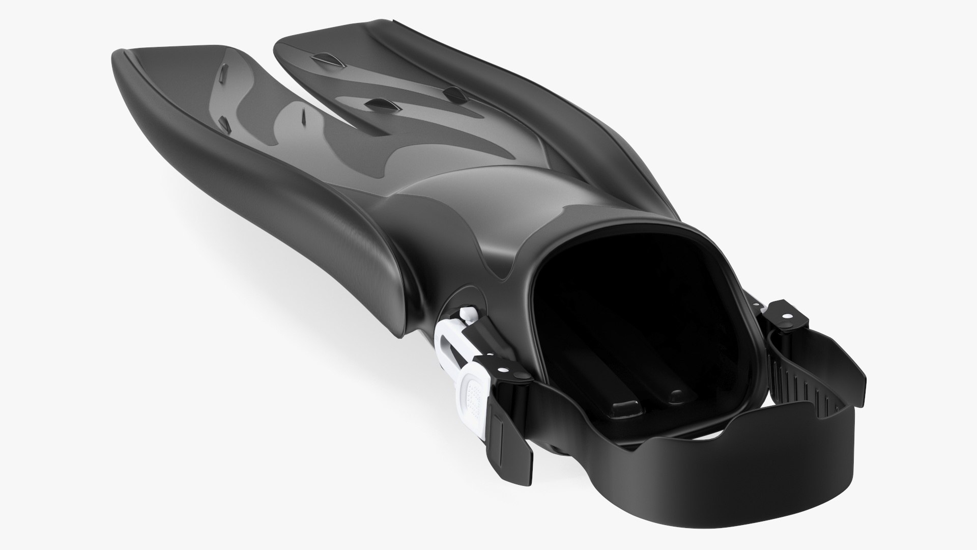 3D Black Open Heel Split Fin Model - TurboSquid 2147246