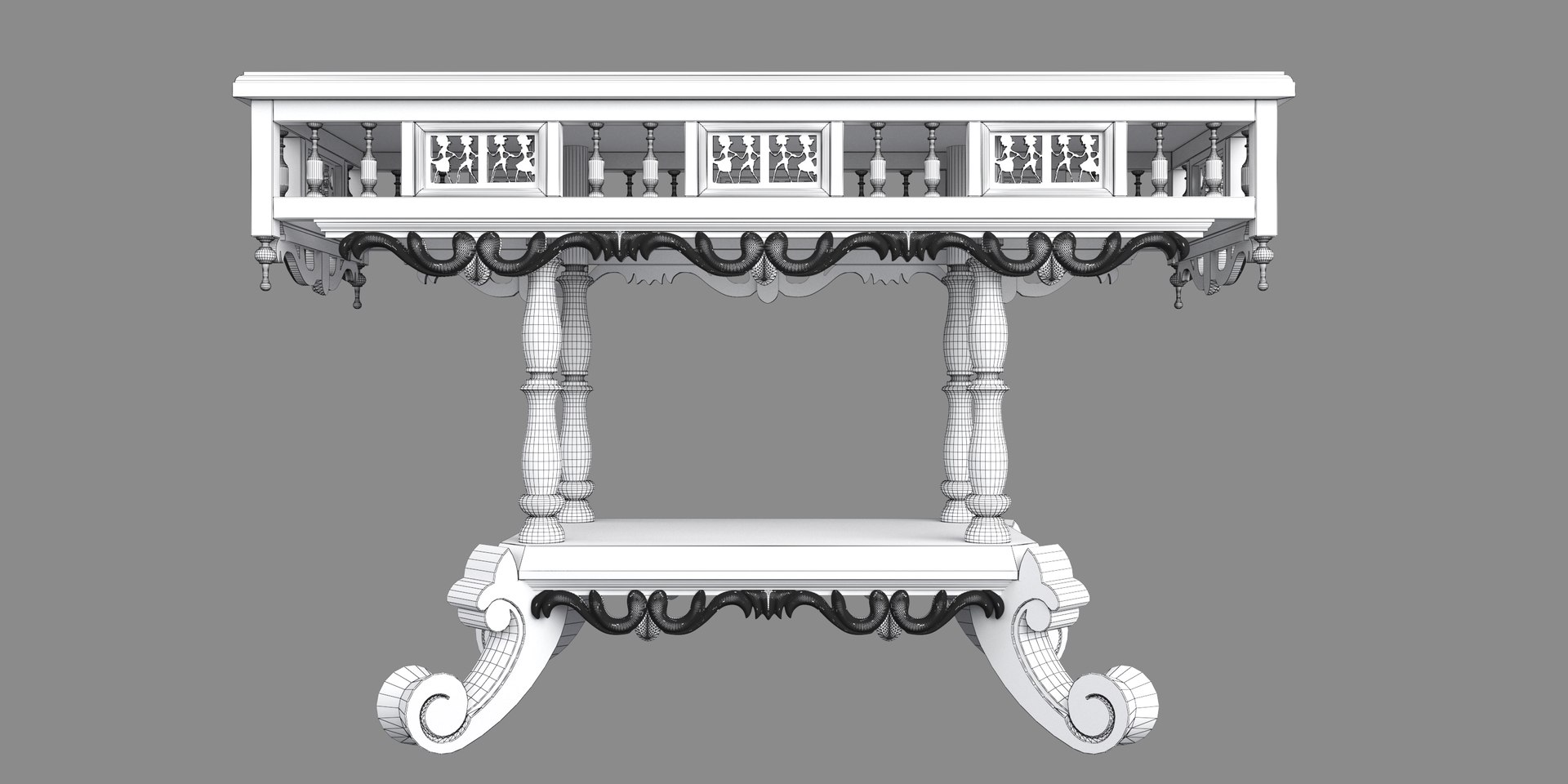 AAKRITI TEAKWOOD CONSOLE TABLE 3D Model - TurboSquid 2236284