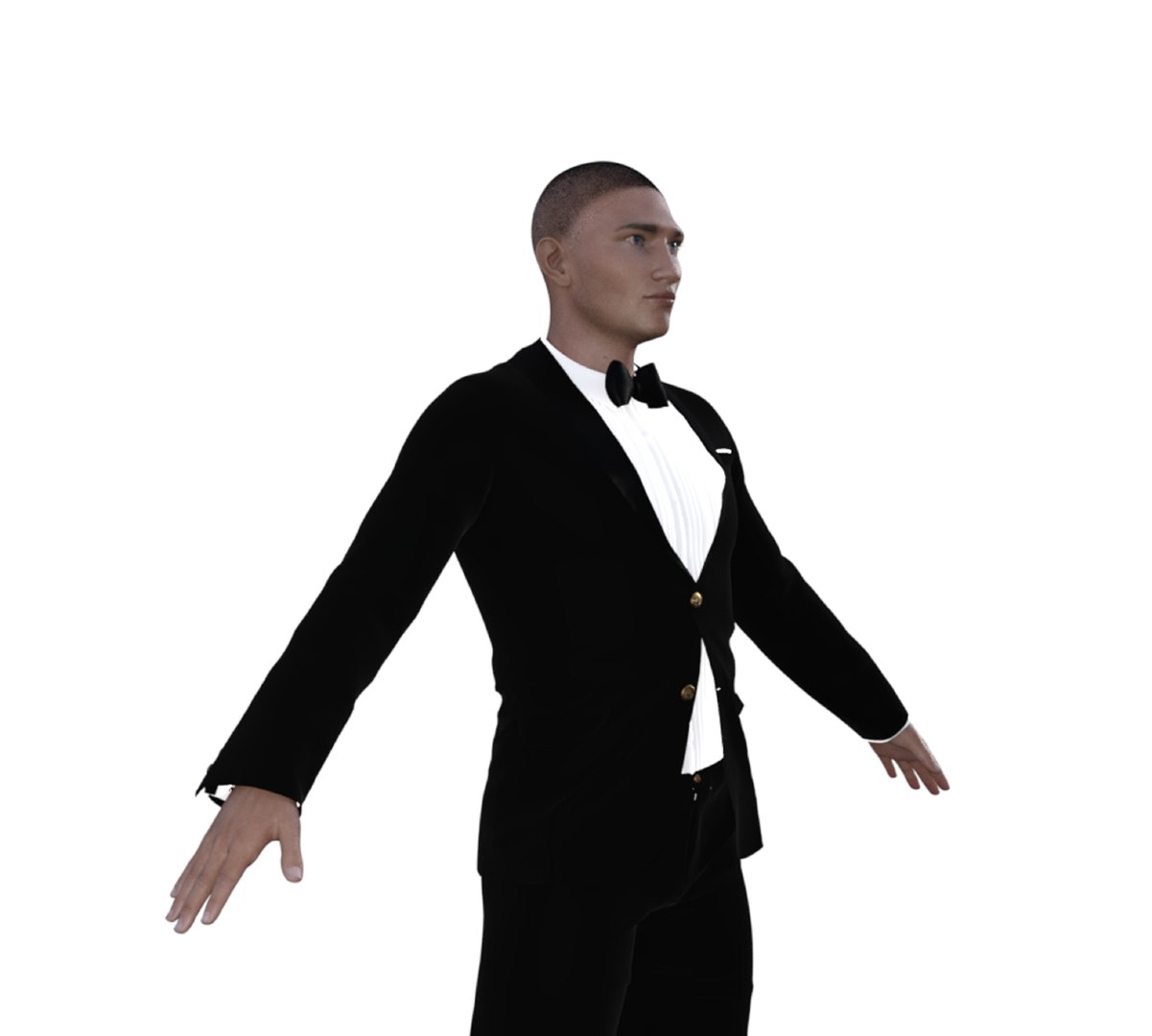 Asian Waiter Man 3D Model - TurboSquid 2031451