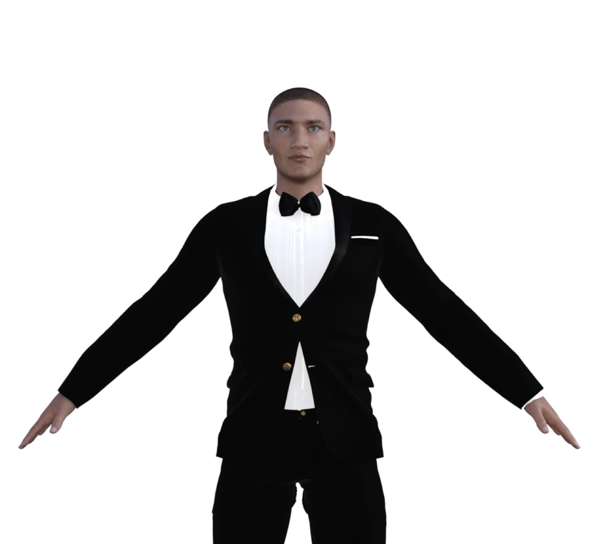 Asian Waiter Man 3D Model - TurboSquid 2031451