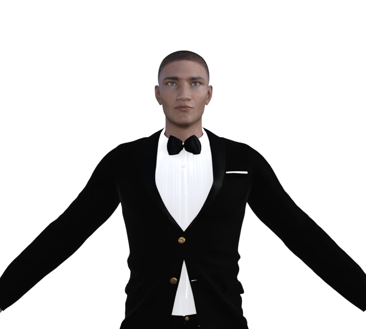 Asian Waiter Man 3D Model - TurboSquid 2031451