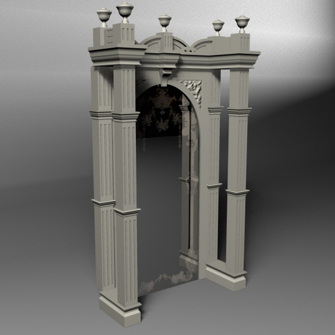 3d model ornate bar mirror