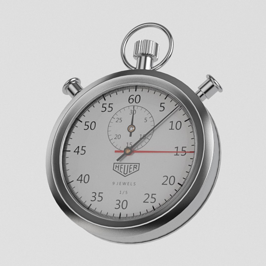 Stopwatch Watch 3d Model