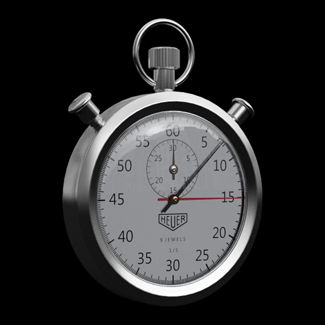 Stopwatch Watch 3d Model