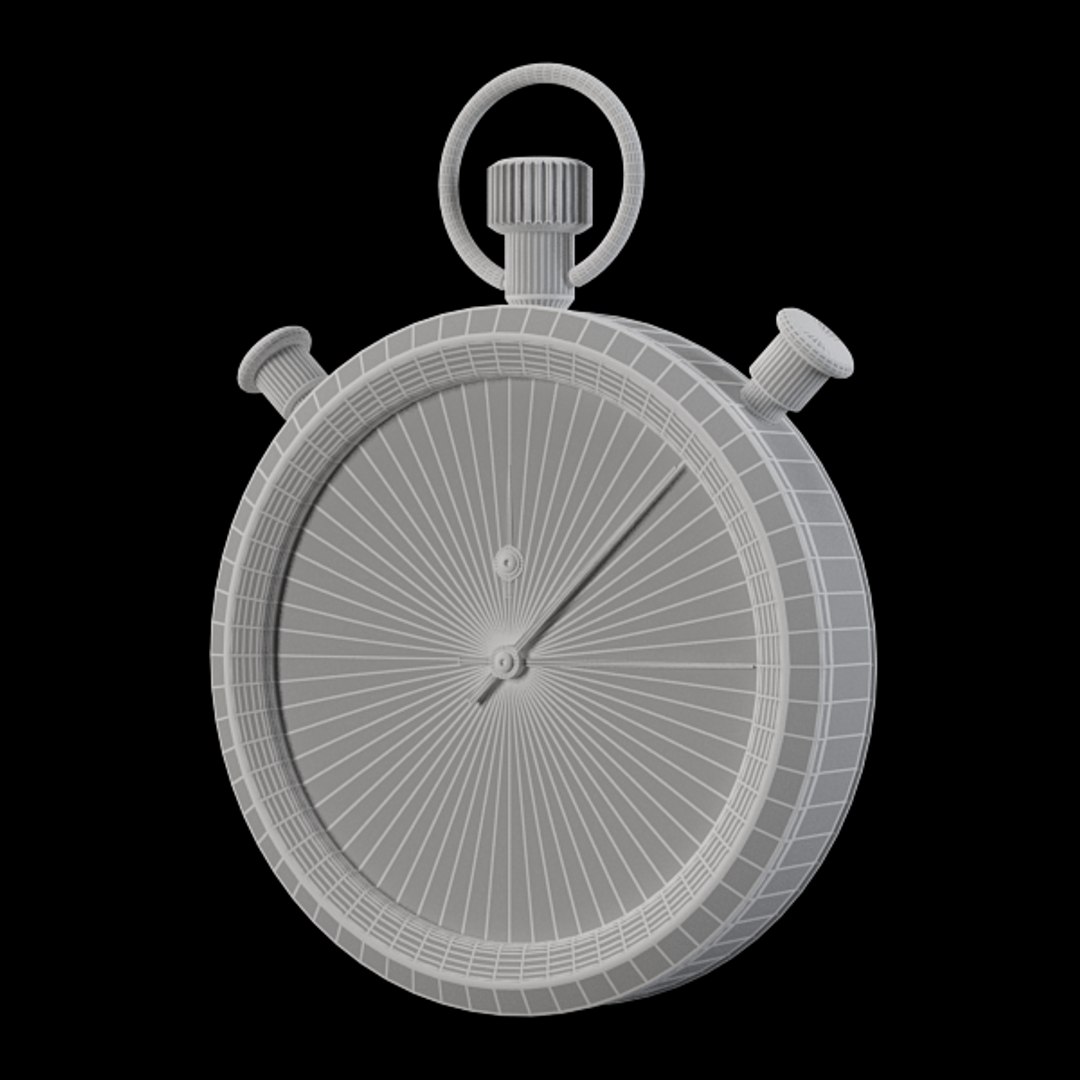 Stopwatch Watch 3d Model
