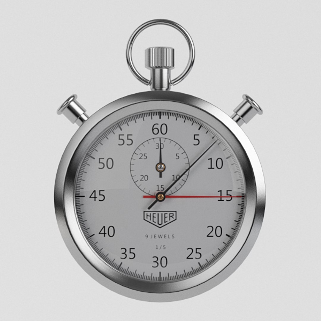 Stopwatch Watch 3d Model