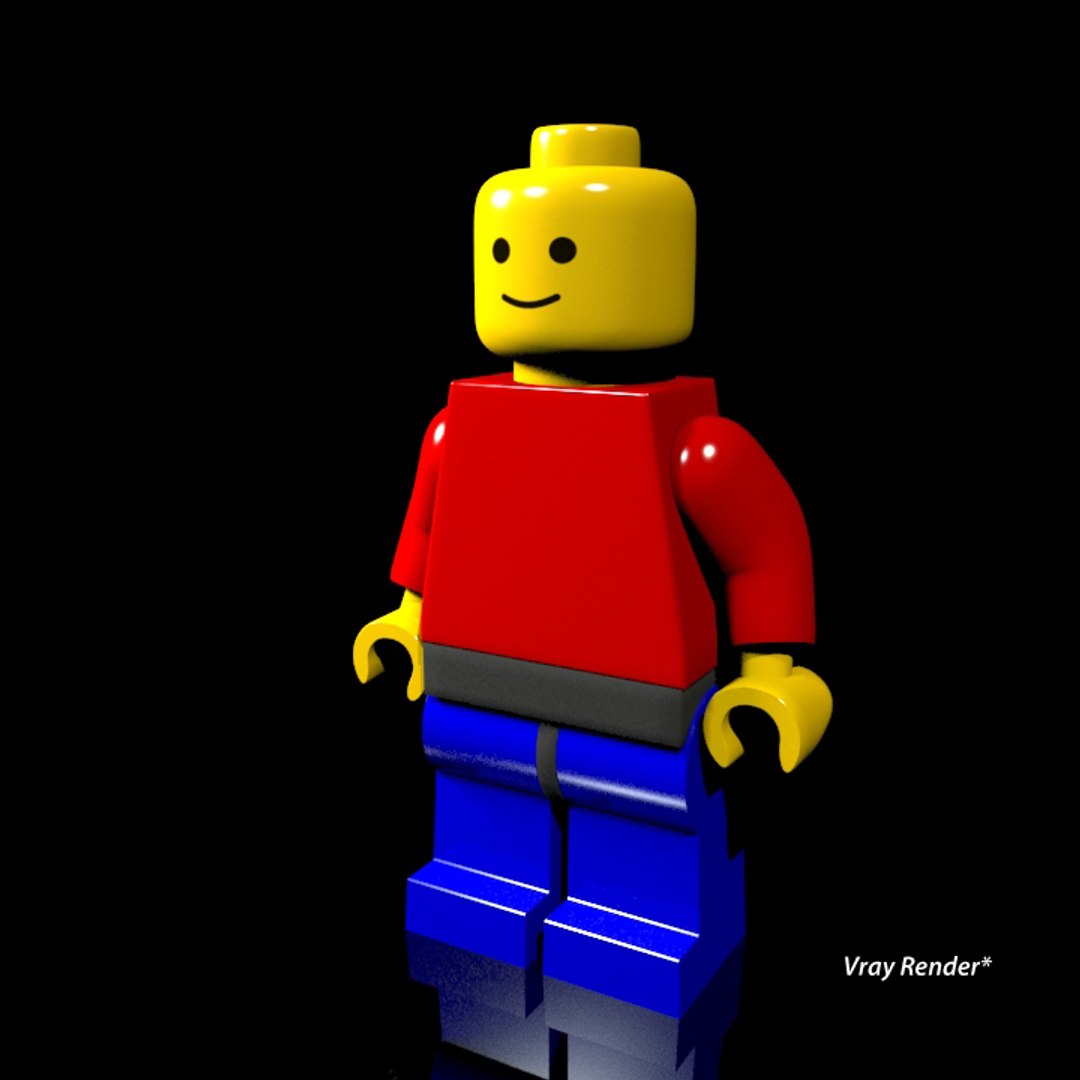 Lego Minifigure Rigged 3d Model