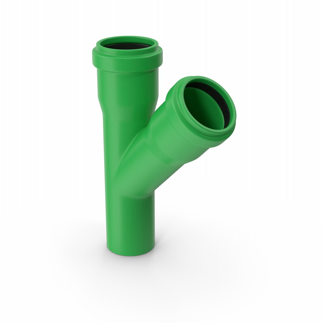 PVC Pipe Green Model - TurboSquid 1926138