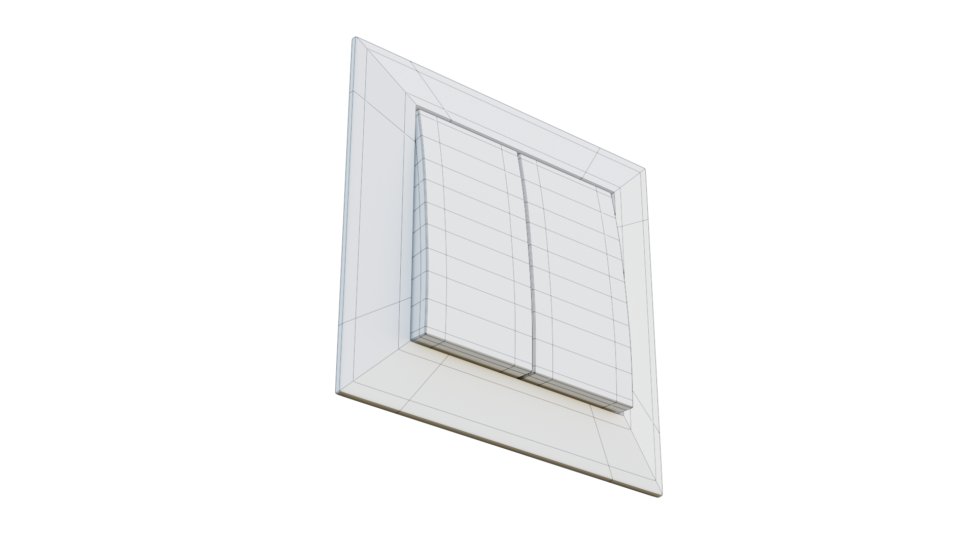 3D Electrical Wall Double Switch with Up Down Symbol - TurboSquid 1809134