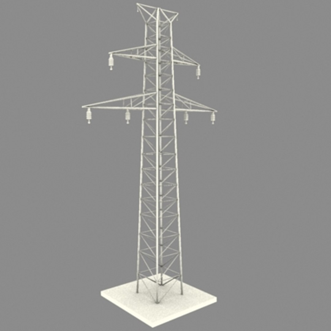 Power Tower Line 3d Model