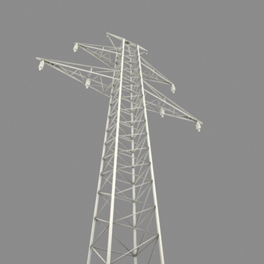 Power Tower Line 3d Model