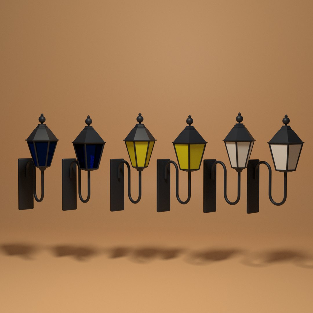 3D Model Cartoon Wall Lamps Collection - TurboSquid 2033743