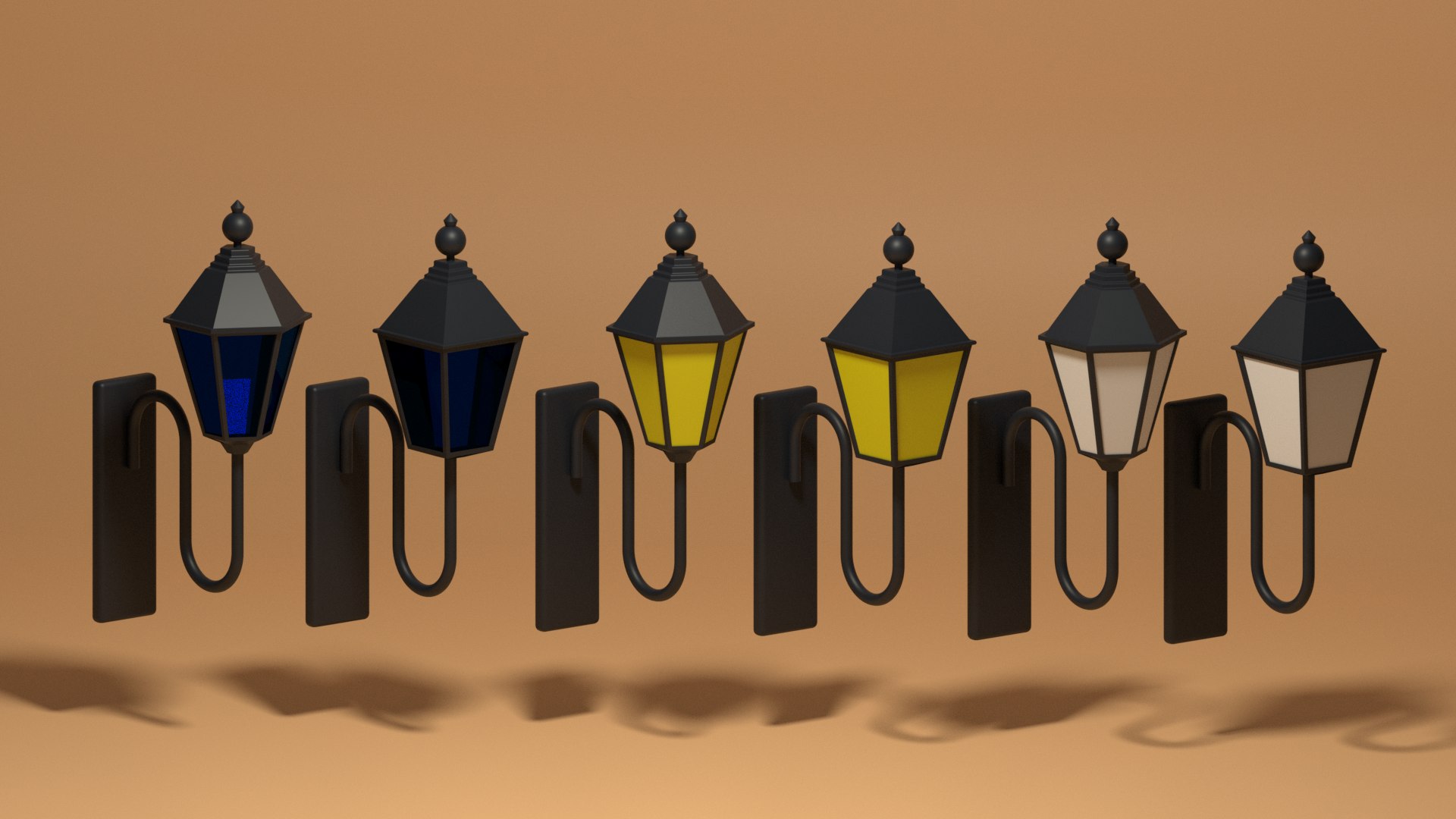 3D Model Cartoon Wall Lamps Collection - TurboSquid 2033743