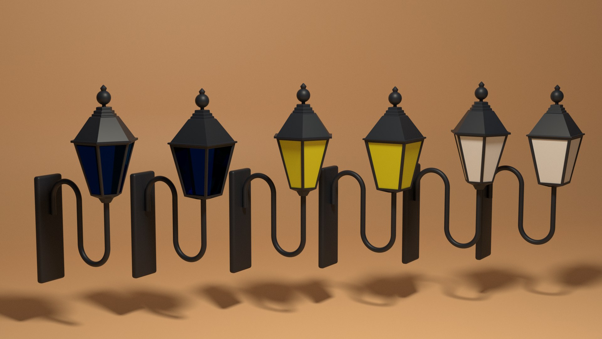 3D Model Cartoon Wall Lamps Collection - TurboSquid 2033743