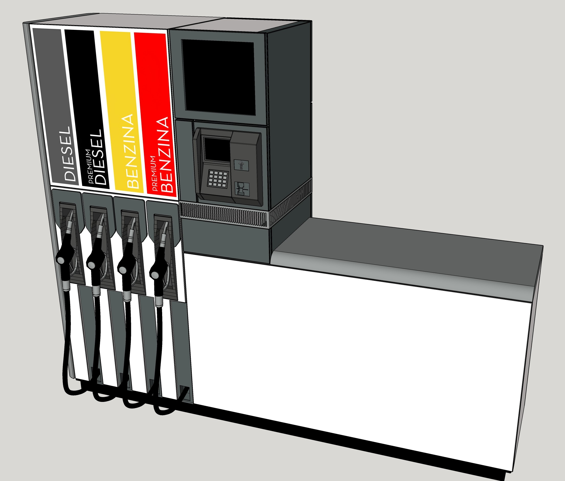 Tokheim fuel dispenser 3D model | 1146855 | TurboSquid