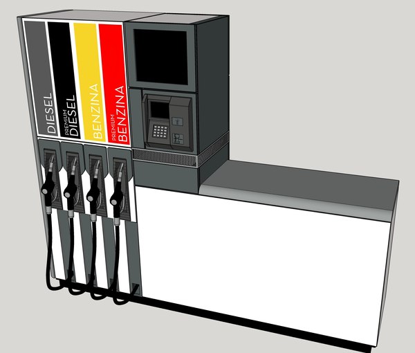 Tokheim fuel dispenser 3D model | 1146855 | TurboSquid