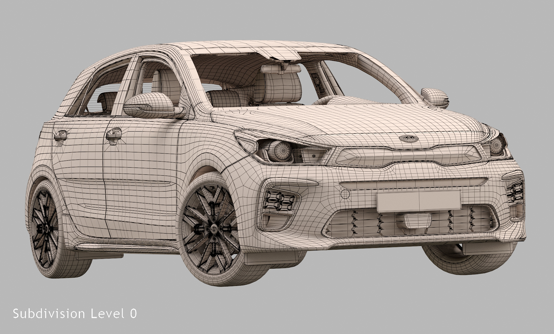 3D 2019 kia rio - TurboSquid 1470377