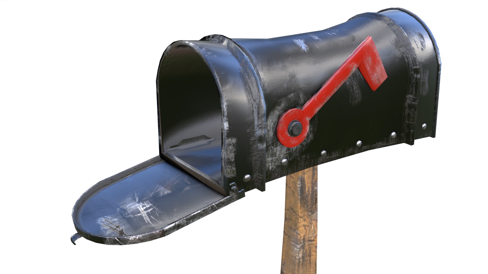 Black mailbox 3D - TurboSquid 1511147