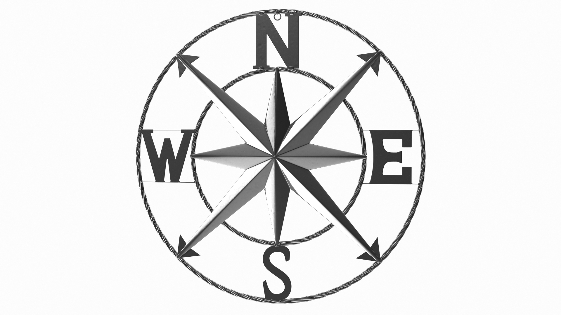 Compass Rose Silver 3D model - TurboSquid 1832860
