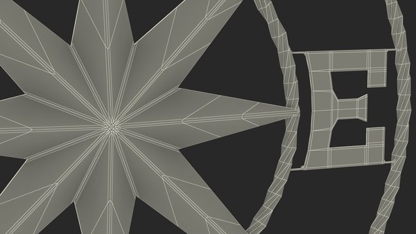 Compass Rose Silver 3D model - TurboSquid 1832860