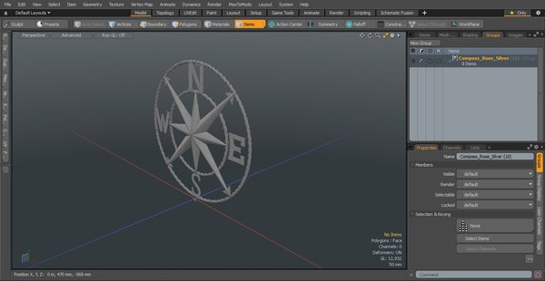 Compass Rose Silver 3D model - TurboSquid 1832860