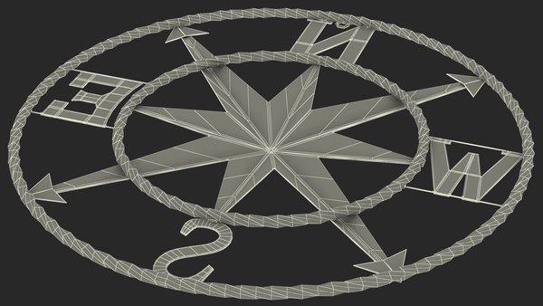Compass Rose Silver 3D model - TurboSquid 1832860