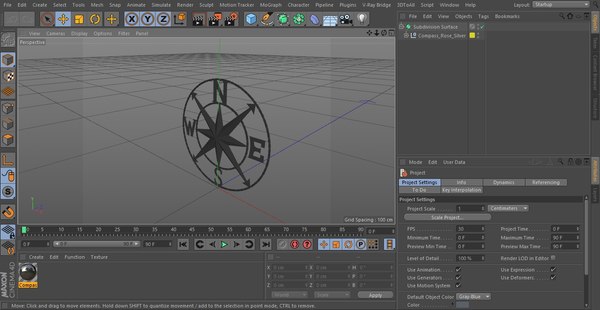 Compass Rose Silver 3D model - TurboSquid 1832860