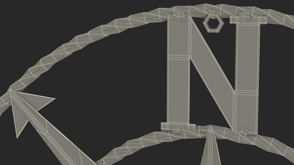 Compass Rose Silver 3D model - TurboSquid 1832860