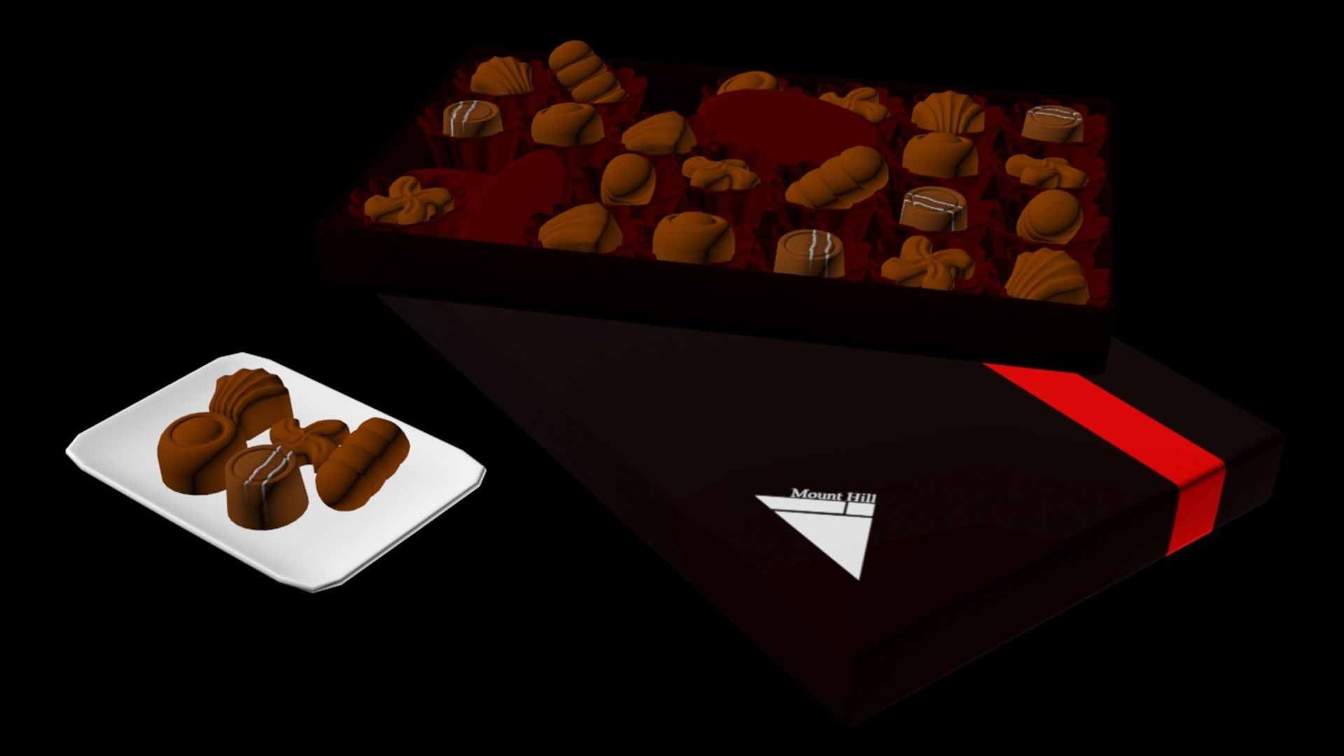 Chocolate Box 3D Model - TurboSquid 1409590