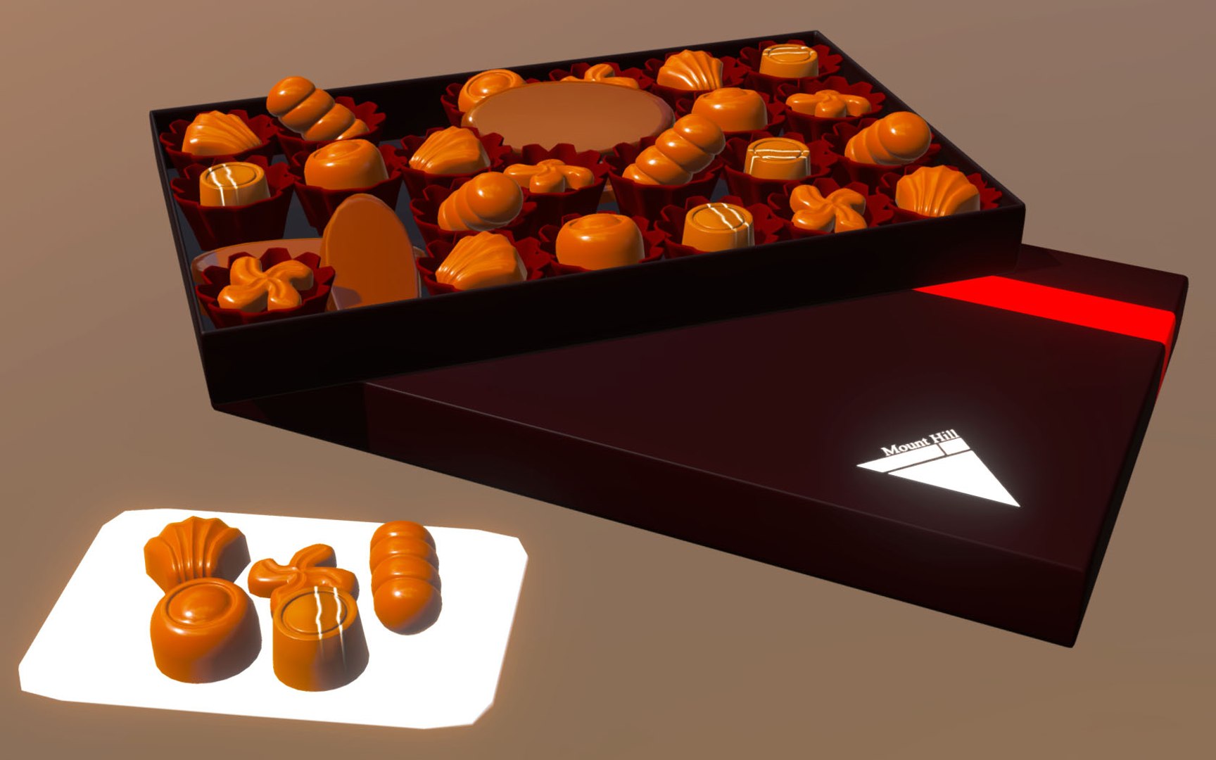 Chocolate Box 3D Model - TurboSquid 1409590