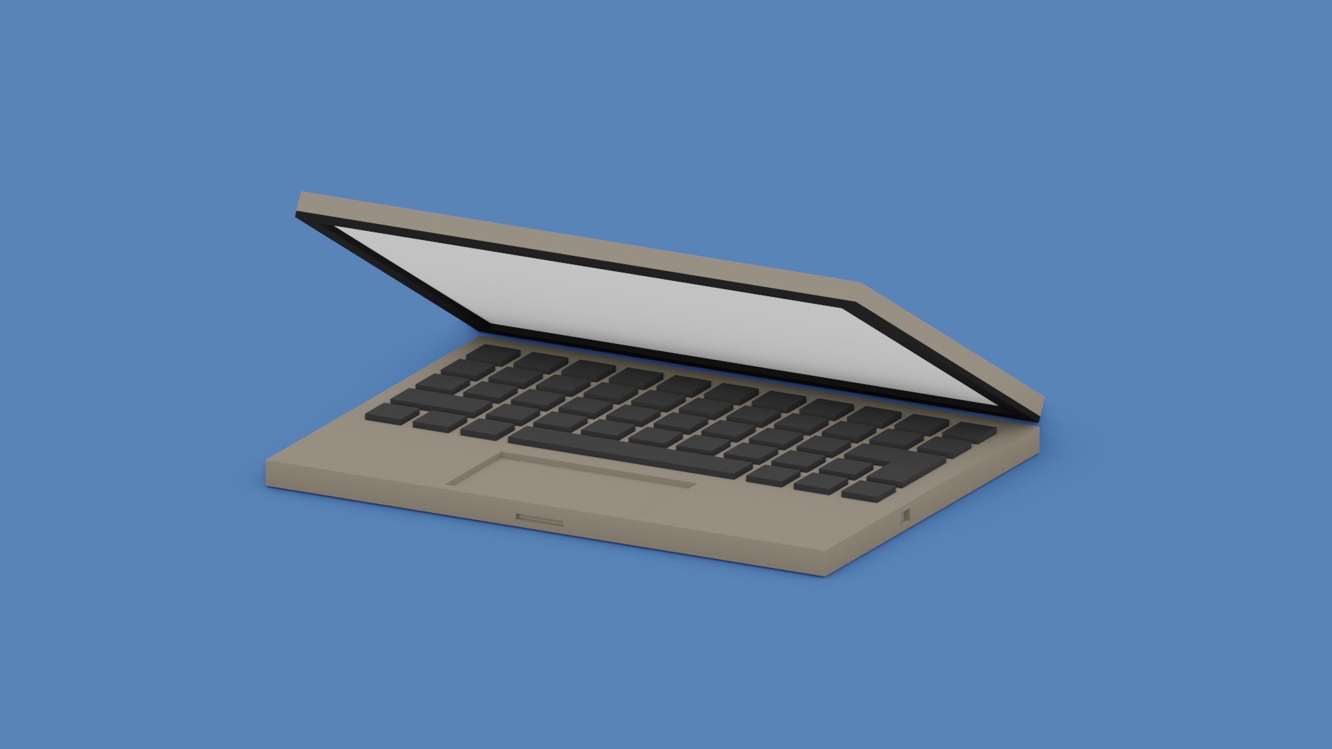 Laptop Simple Clean Low Poly Stylized 3D Model - TurboSquid 1946046